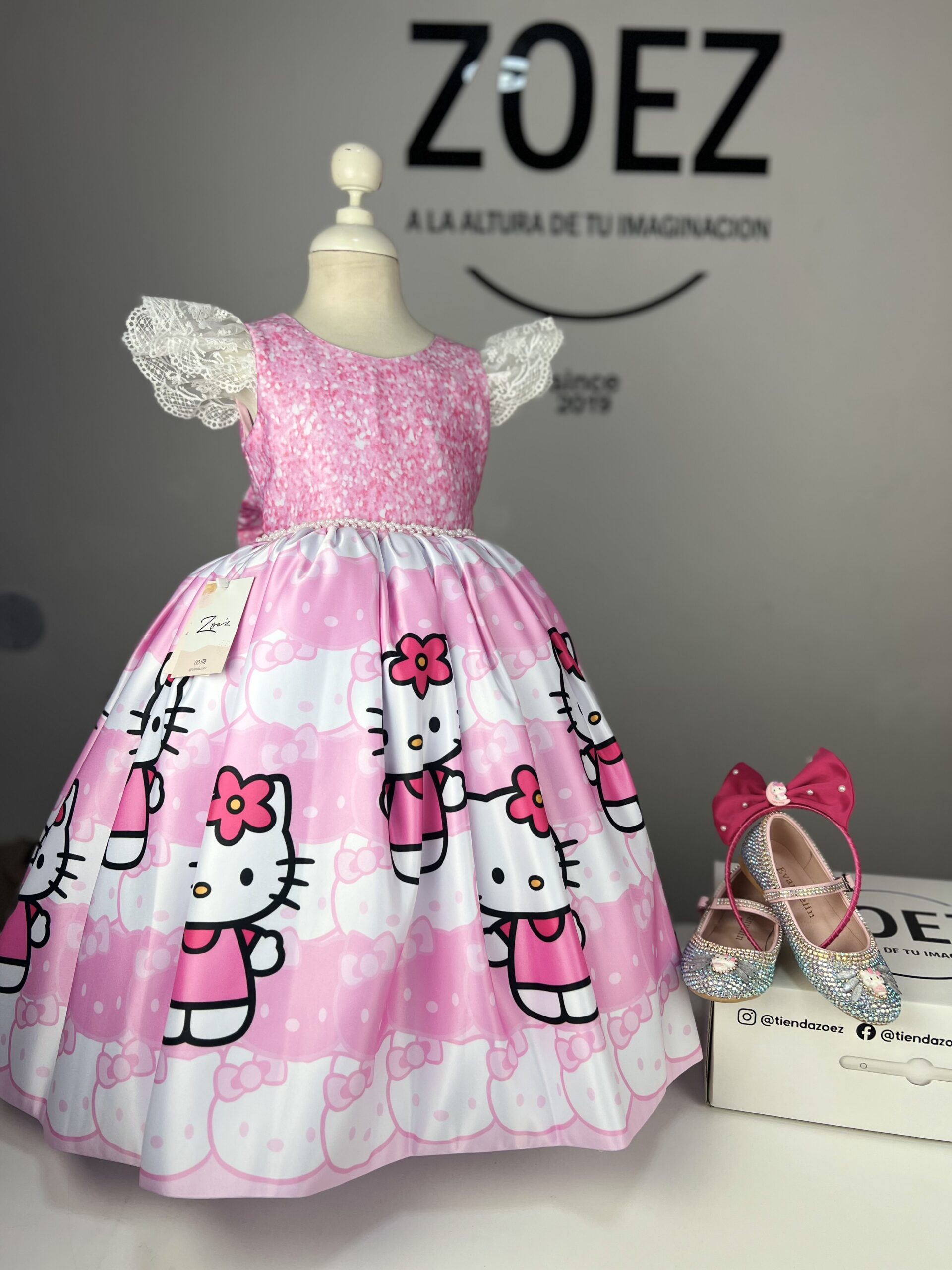 Vestido Tematico Hello Kitty Rosado – Tienda Zoez